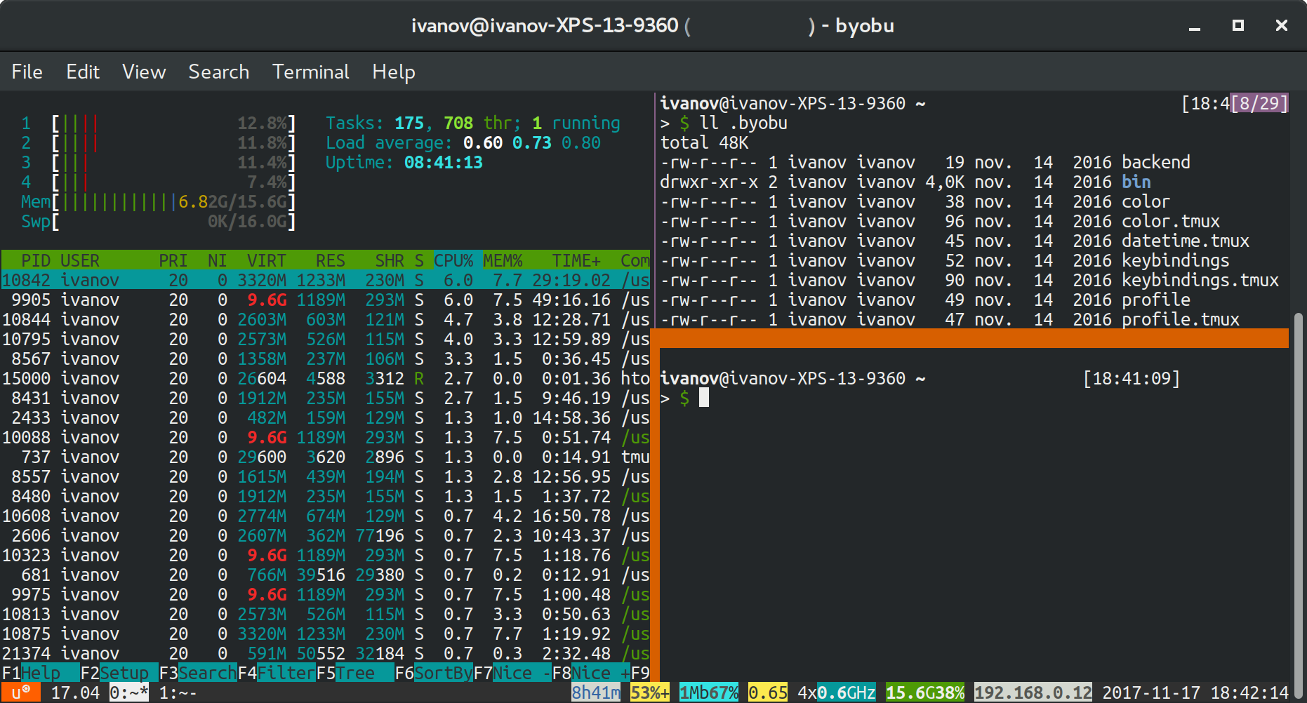 Byobu et zsh, un presque iterm2 pour Linux - Fabrique IT
